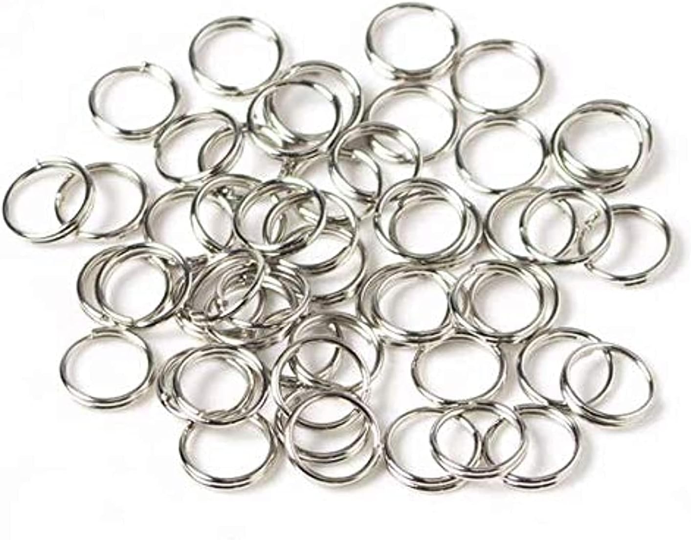200PCS 10mm Double Loops Round Split Jump Rings Wire Connector for Jewelry Making,Silver | Michaels