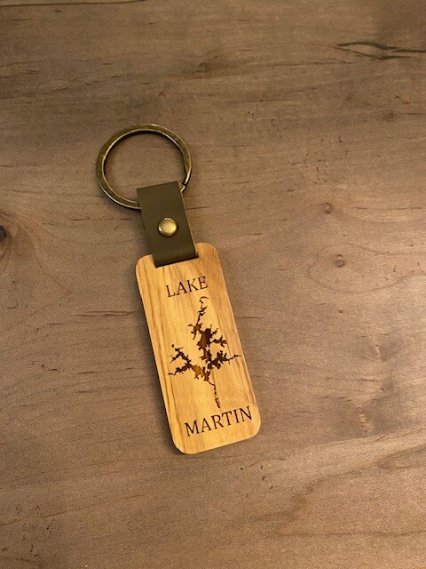 Custom Engraved Lake Map Keychain, Lake Map Keyring | MakerPlace by ...