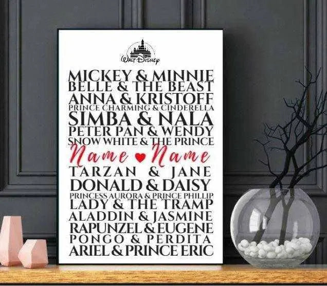 Custom Disney Character Personalized Couples Anniversary gift | Michaels