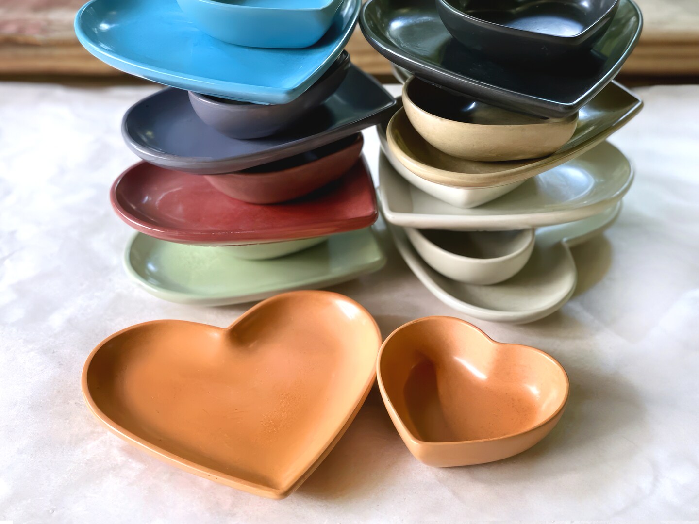 Concrete Heart Trinket Tray, Cement Heart, Valet Tray, Catchall, Heart ...