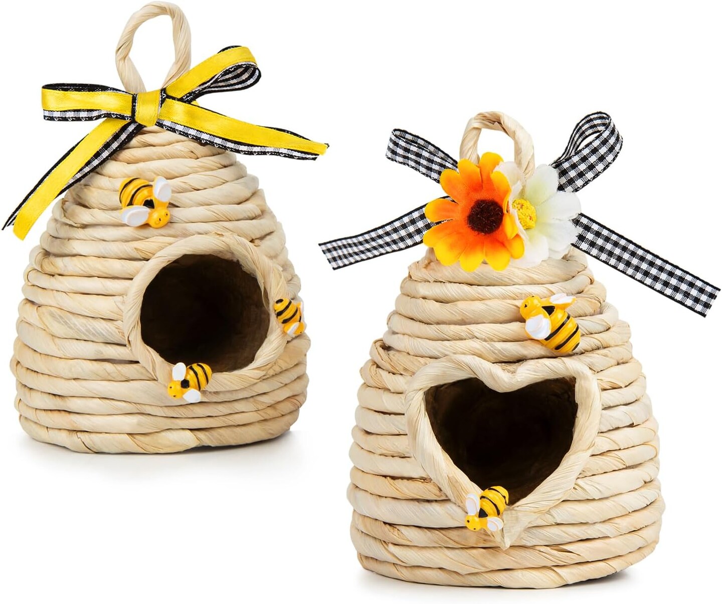2 pcs Bee Hive Decor, Bee Decor for Home, Bumble Bee Decor for Tiered ...