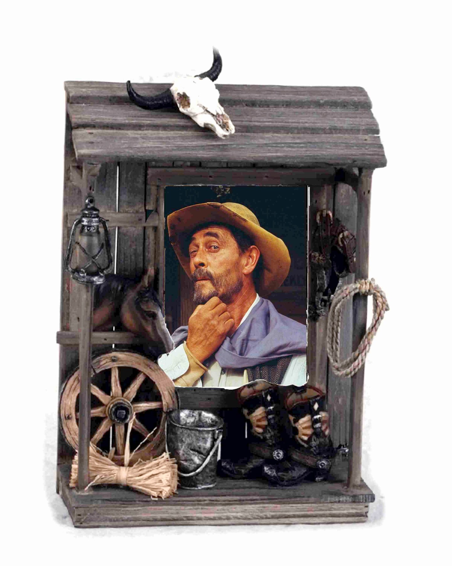 Festus Gunsmoke Photo in an Old Barnwood Shack Frame With Accents ...