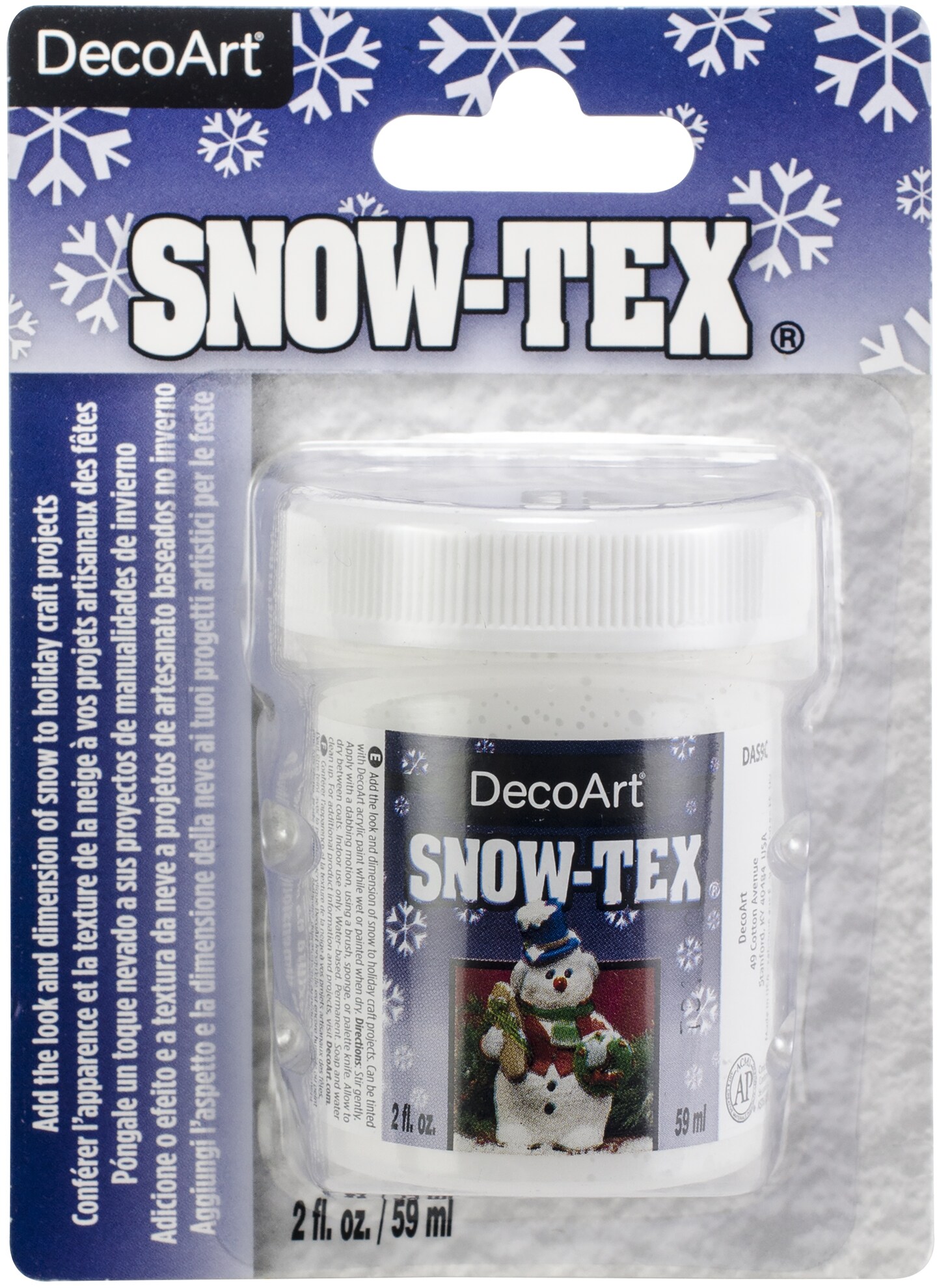 DecoArt Snow-Tex 2oz Carded-White | Michaels