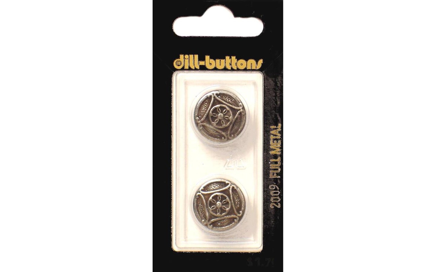 Dill Buttons 18mm 2pc Shank Metal Antique Tin | Michaels