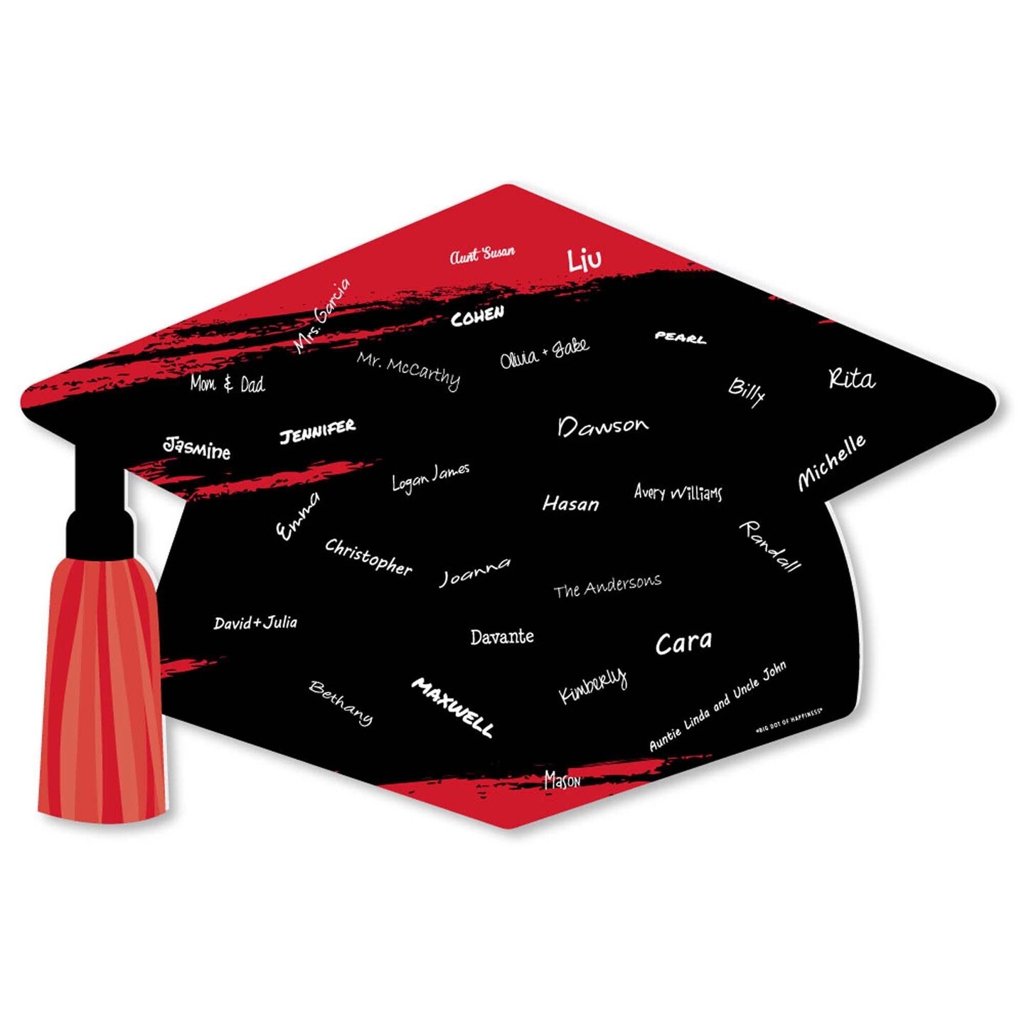 Big Dot of Happiness Red Grad - Best is Yet to Come - Grad Cap Guest ...