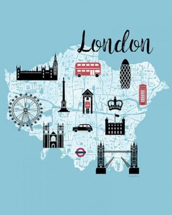 City Graphic Map - Poster Print by Amanda Murray - Item # VARPDX17456 ...