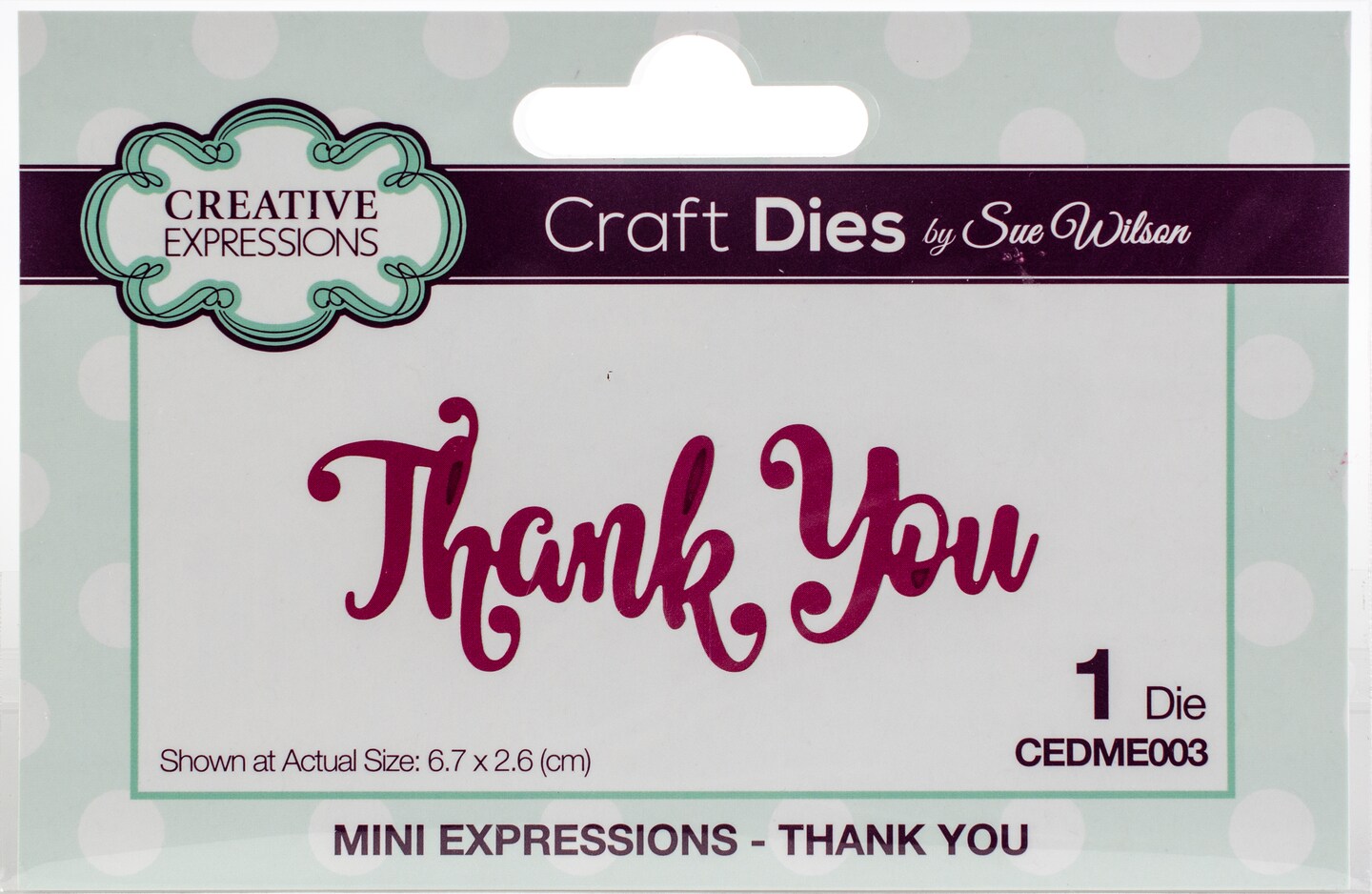 Creative Expressions Craft Dies By Sue Wilson-Mini Expressions-Thank ...