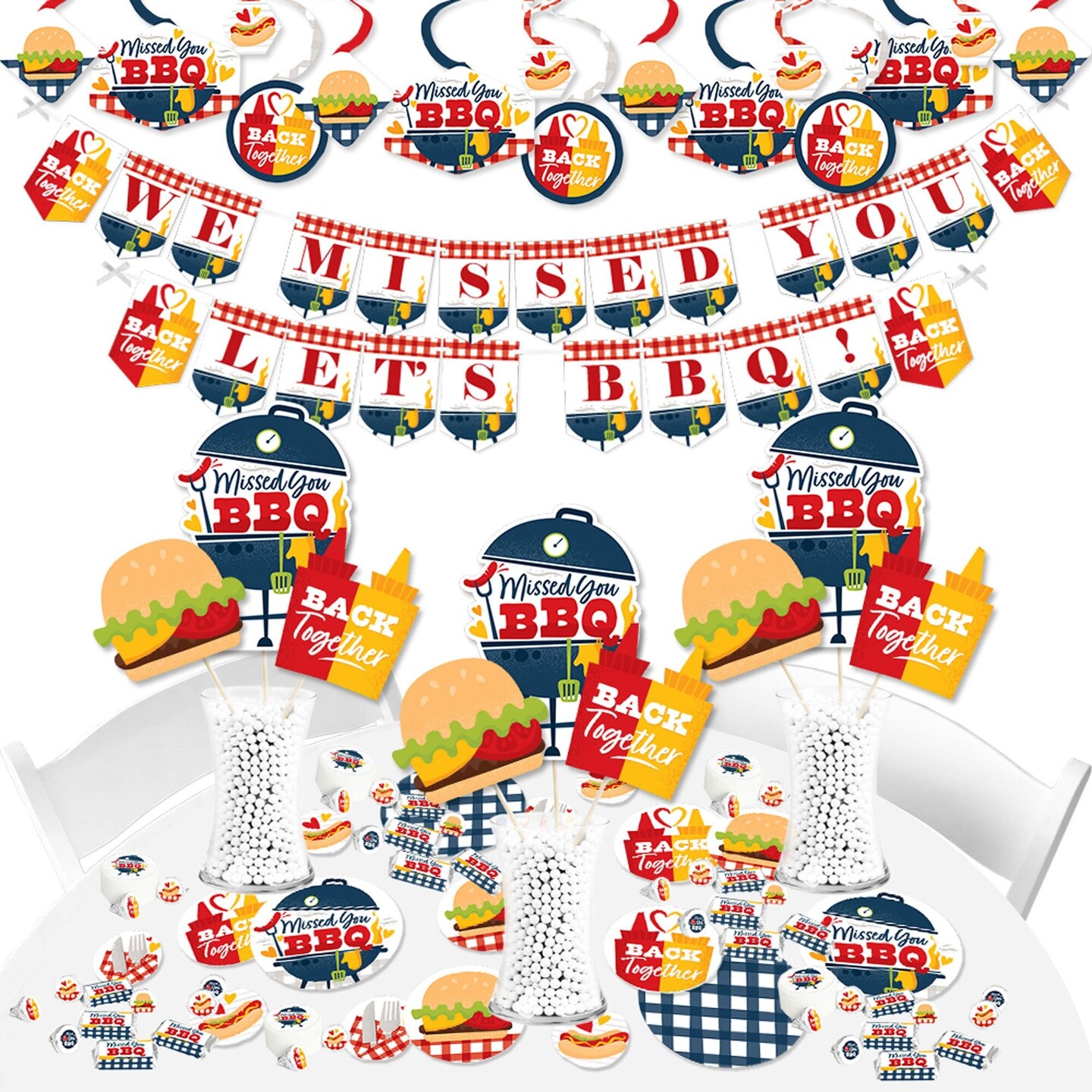 Big Dot of Happiness Missed You BBQ - Backyard Summer Picnic Party ...