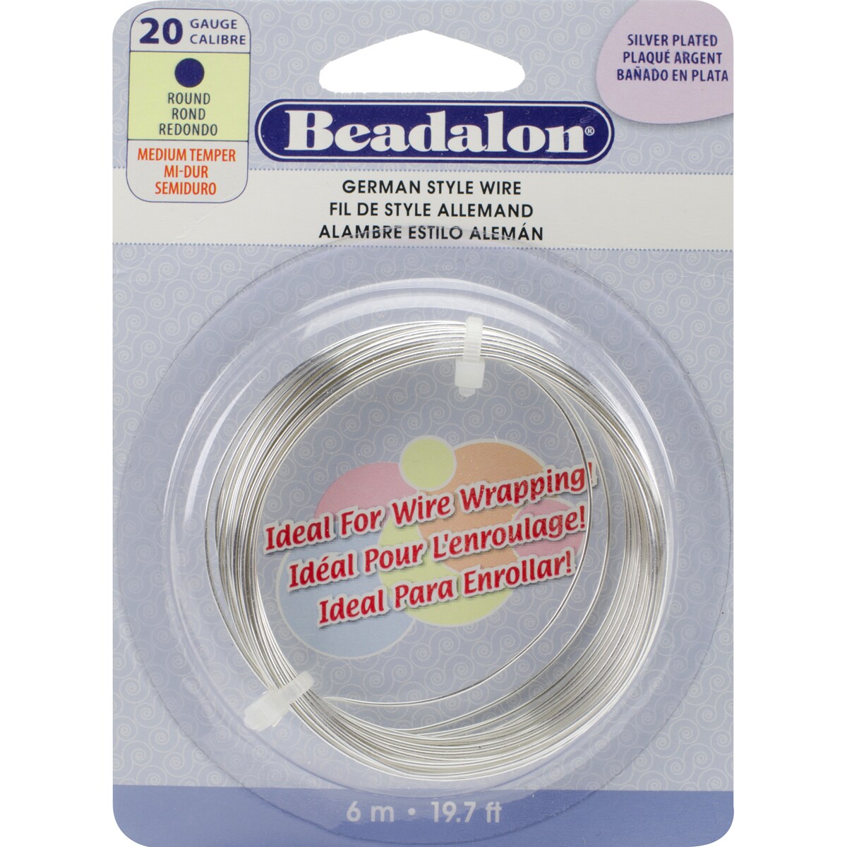 German Style Wire-Silver Round - 20 Gauge, 19.7' | Michaels