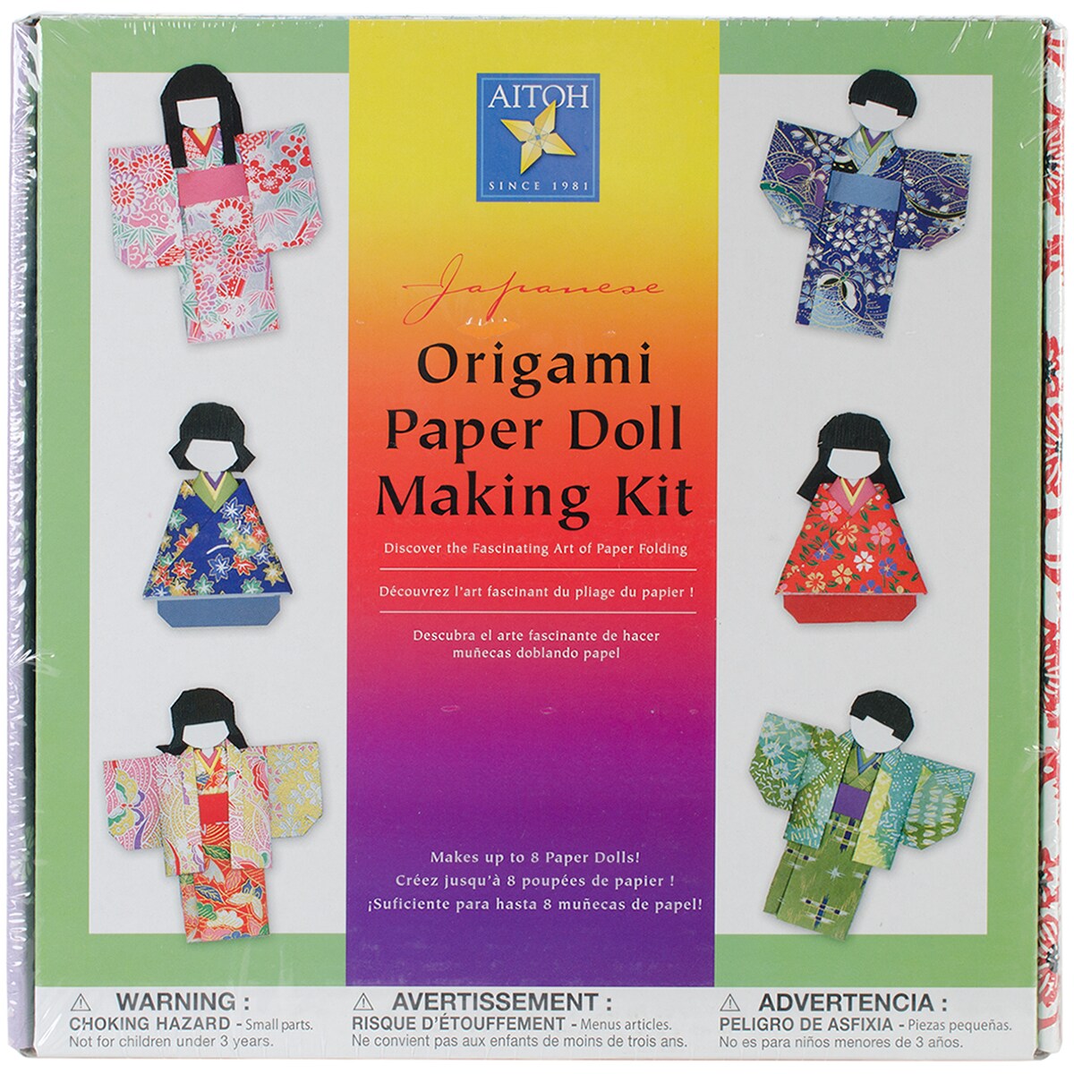 Aitoh Japanese Origami Paper Doll Making Kit-MAKES 8 | Michaels