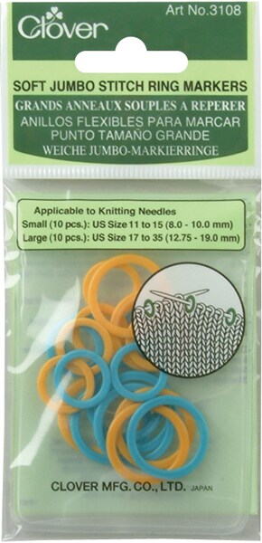 Clover Soft Stitch Jumbo Ring Markers-20/Pkg | Michaels