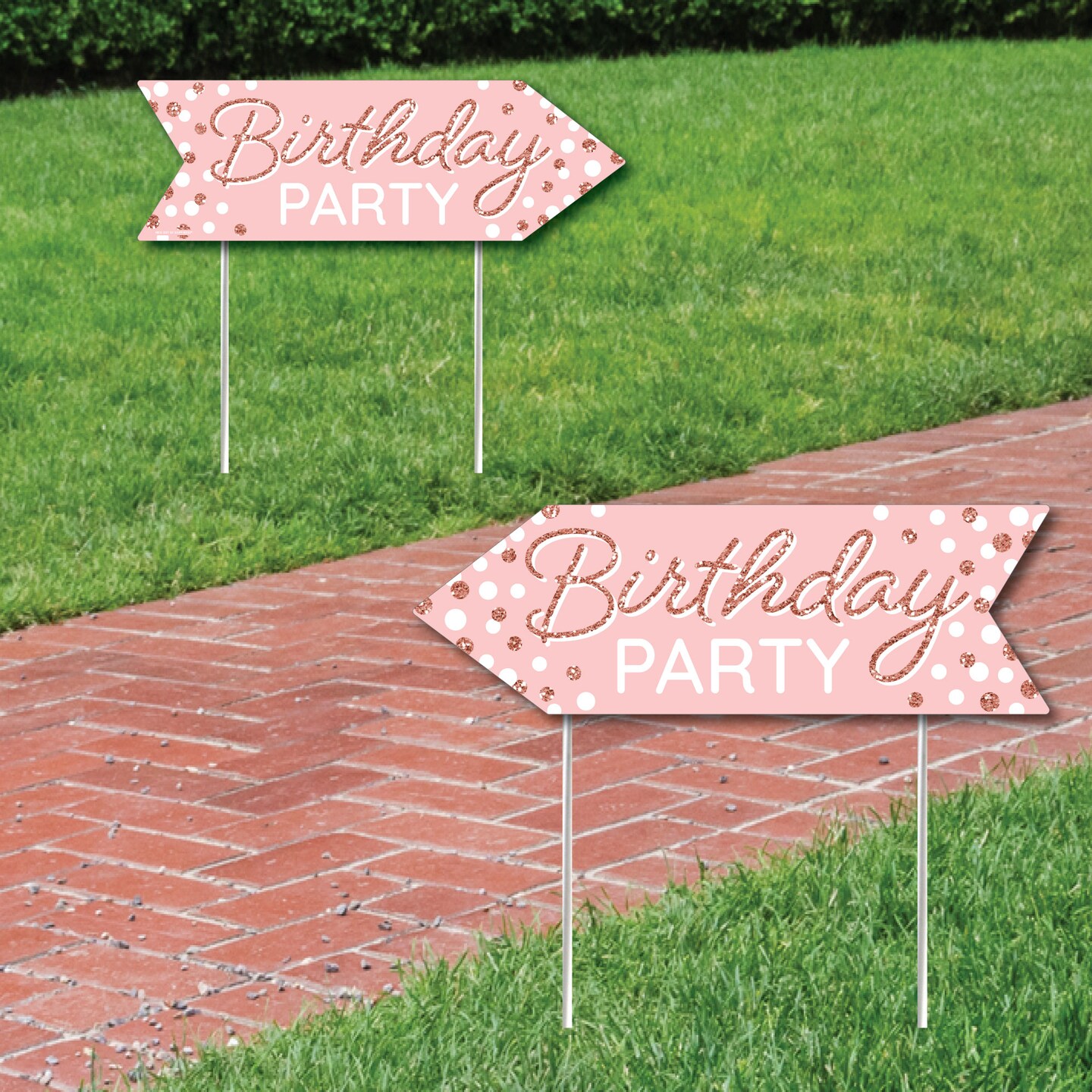 Big Dot of Happiness Pink Rose Gold Birthday - Happy Birthday Party ...