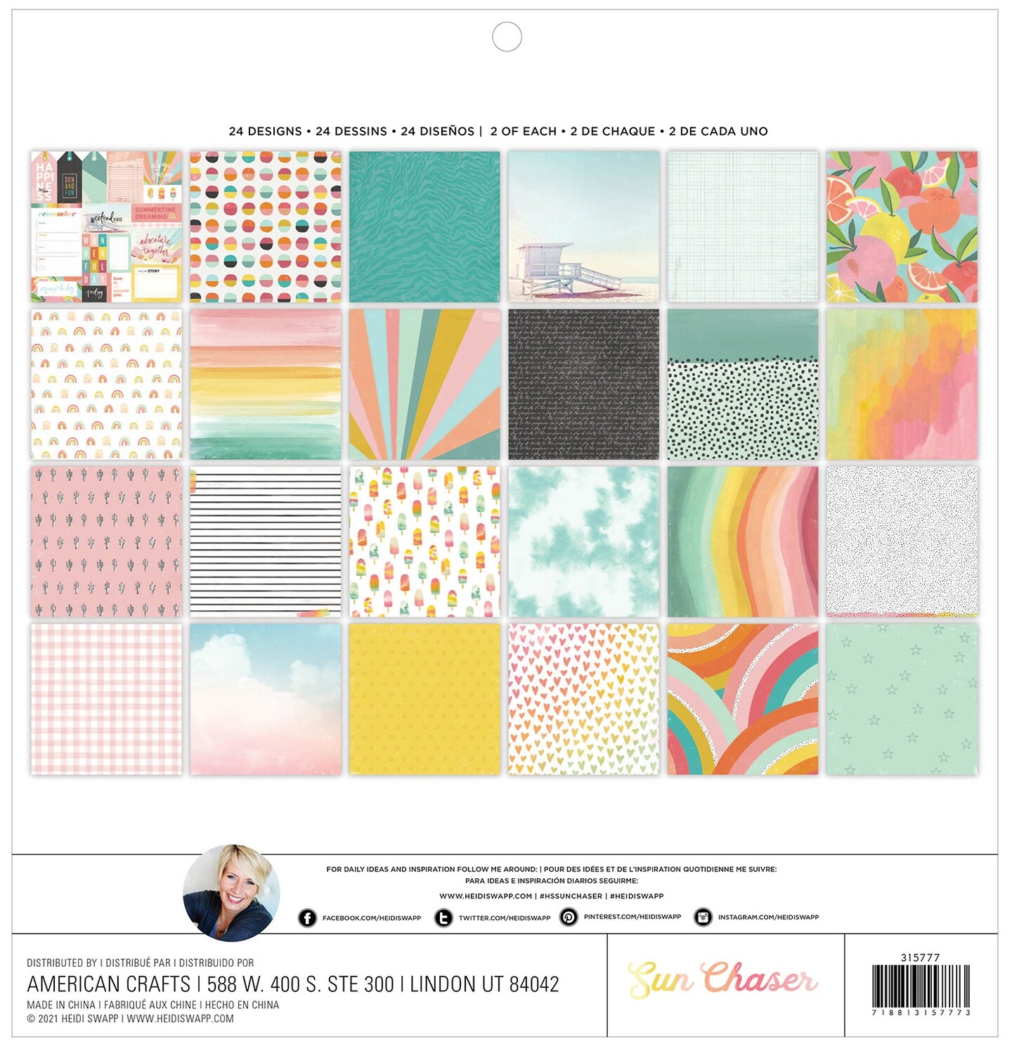 Heidi Swapp Single-Sided Paper Pad 12"X12" 48/Pkg-Sun Chaser | Michaels