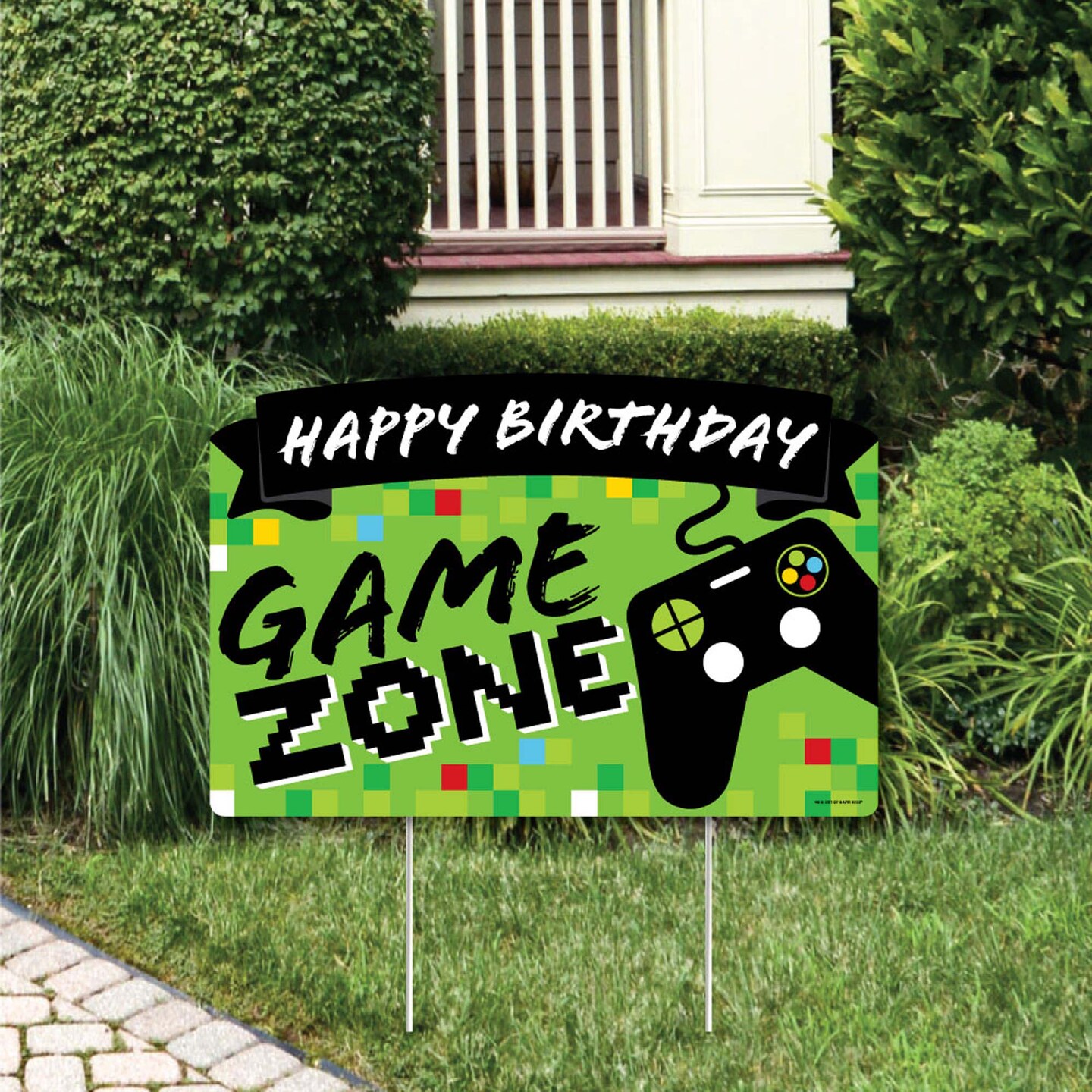Big Dot of Happiness Game Zone - Pixel Video Game Birthday Party Yard ...