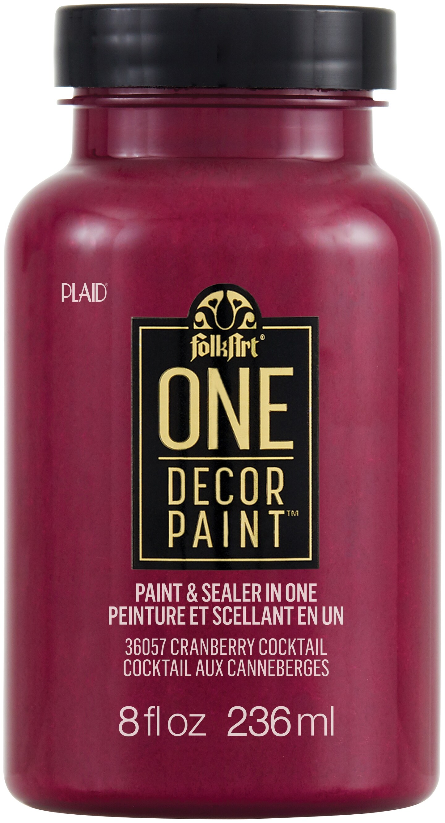Folkart One Decor Satin Paint 8Oz-Cranberry Cocktail | Michaels