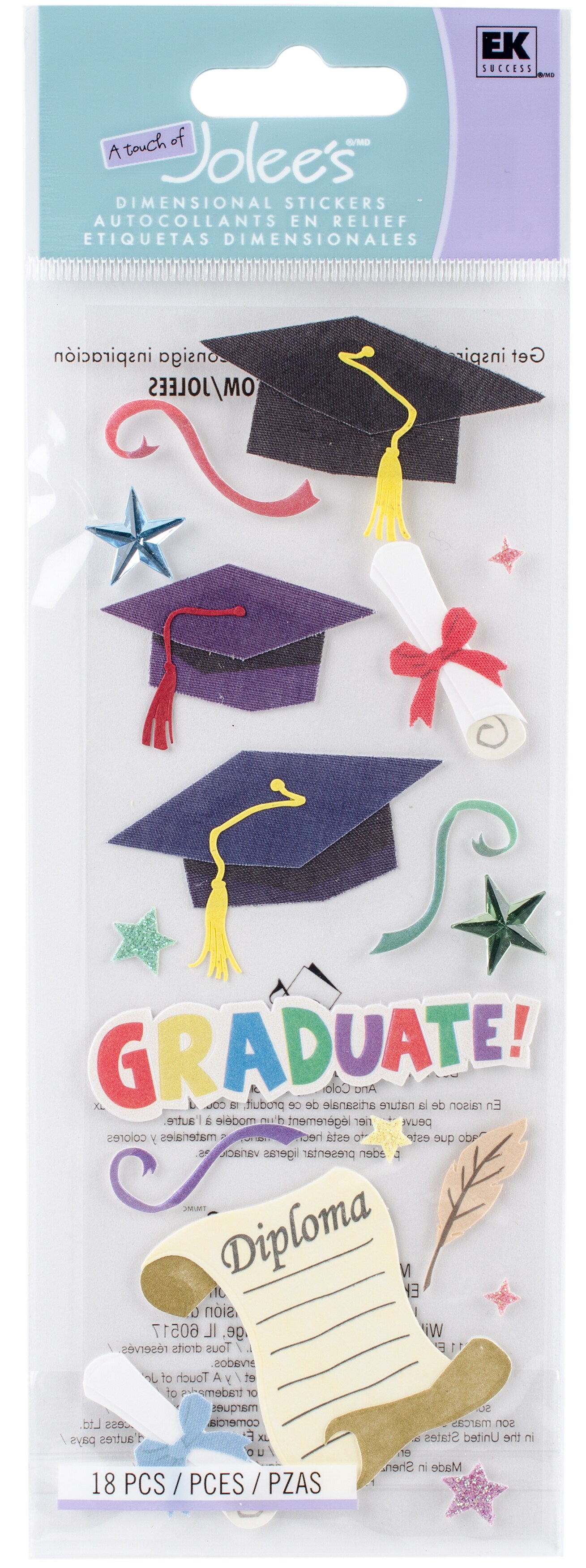 Touch Of Jolee's Dimensional Stickers-Graduation | Michaels