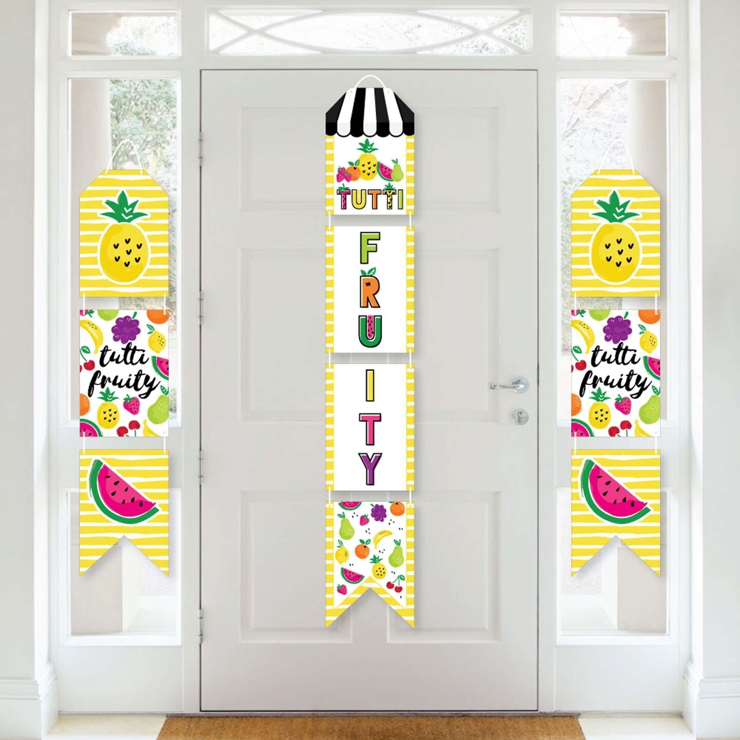 Big Dot of Happiness Tutti Fruity - Hanging Vertical Paper Door Banners ...