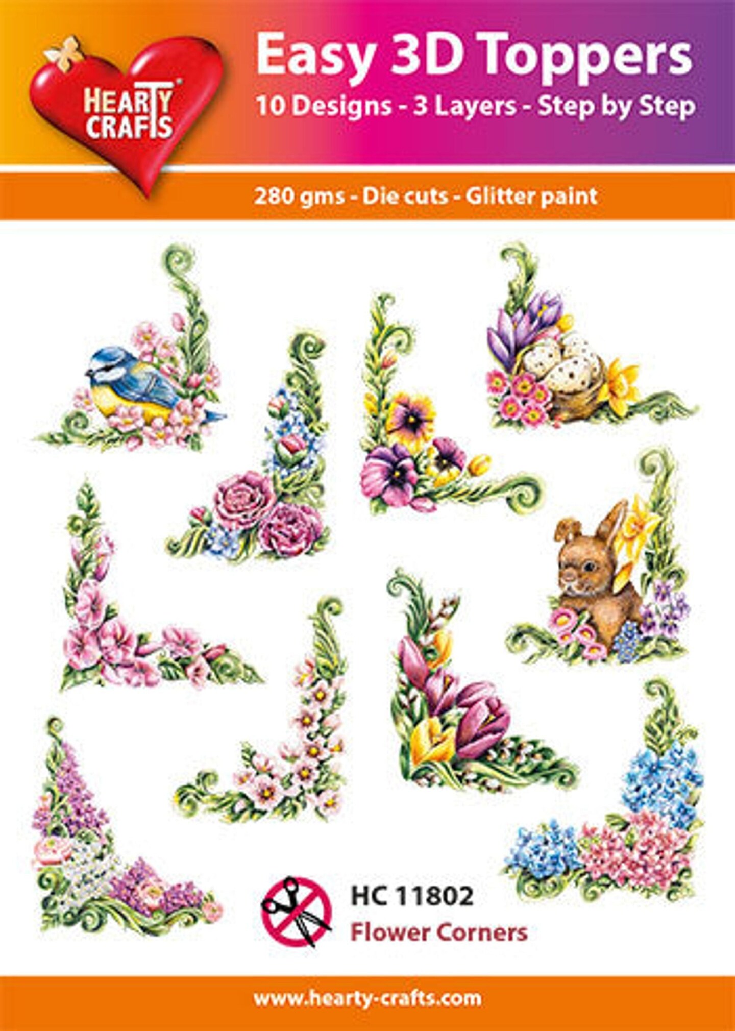 Hearty Crafts Easy 3D Toppers - Flower Corners | Michaels