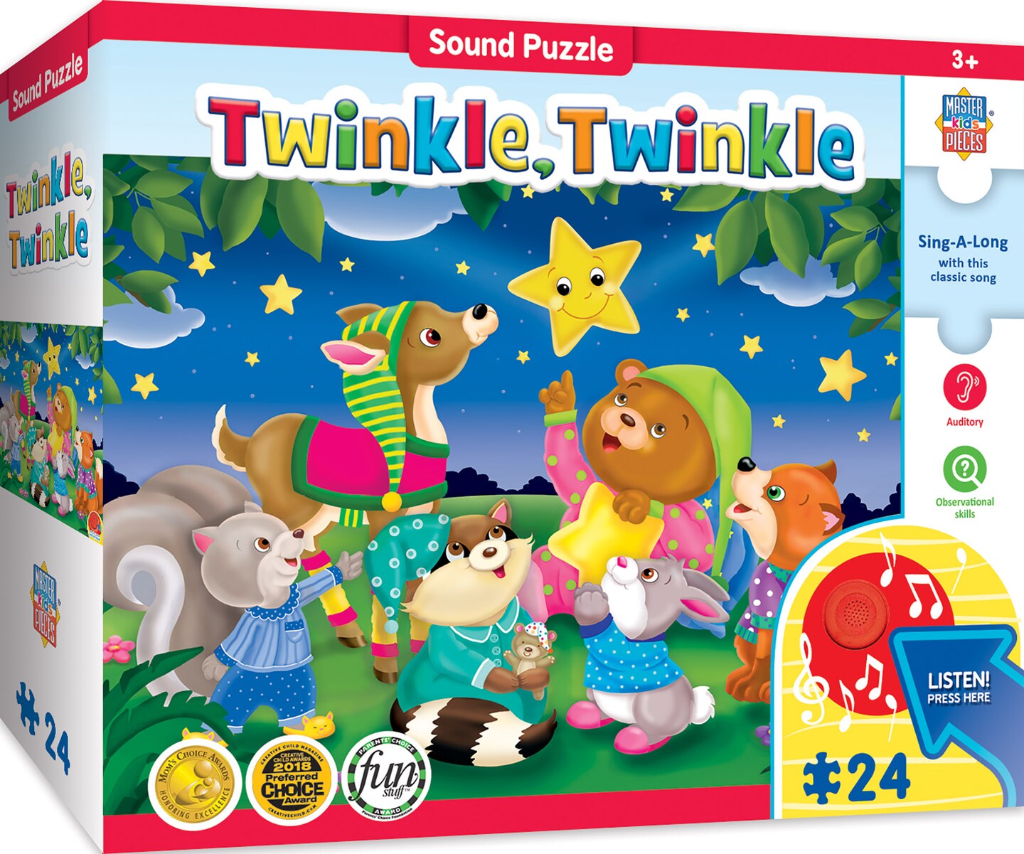 Masterpieces 24 Piece Twinkle Twinkle Sing-A-Long Sound Floor Puzzle ...