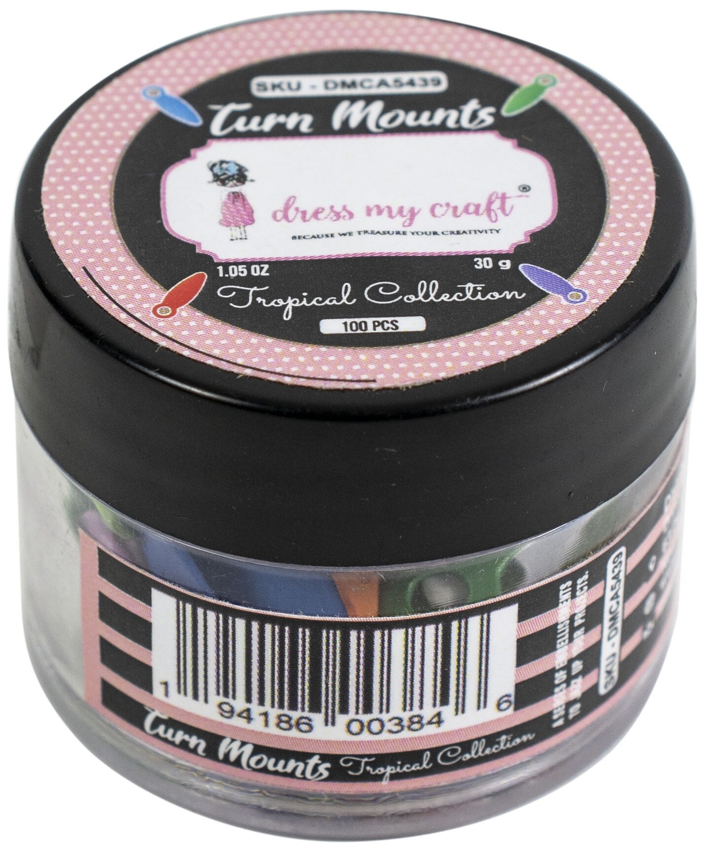 Dress My Craft Turn Mounts 100/Pkg-Tropical | Michaels