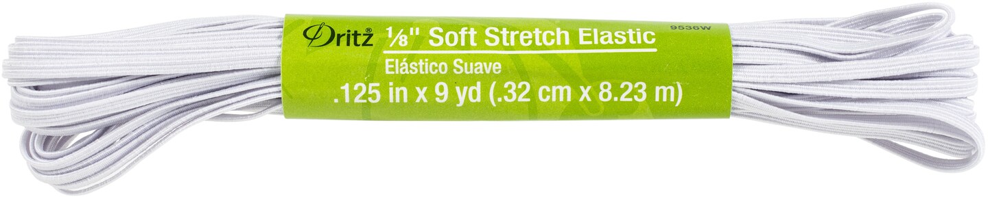 Dritz Soft Stretch Braided Elastic 1/8"X9yd-White | Michaels