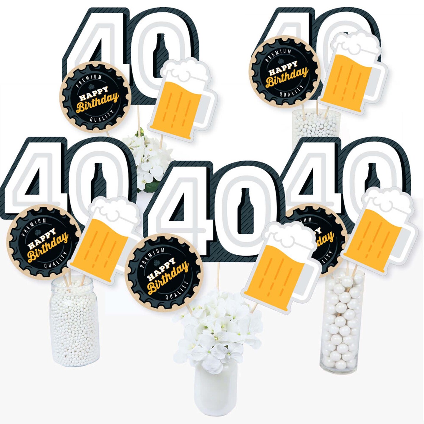 Big Dot Of Happiness Cheers And Beers To 40 Years 40th Birthday Party
