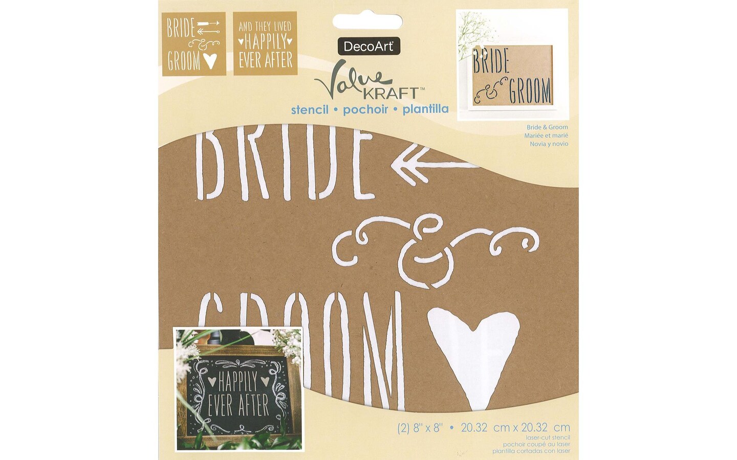 Decoart Value Kraft Stencil 8x8 Bride & Groom | Michaels