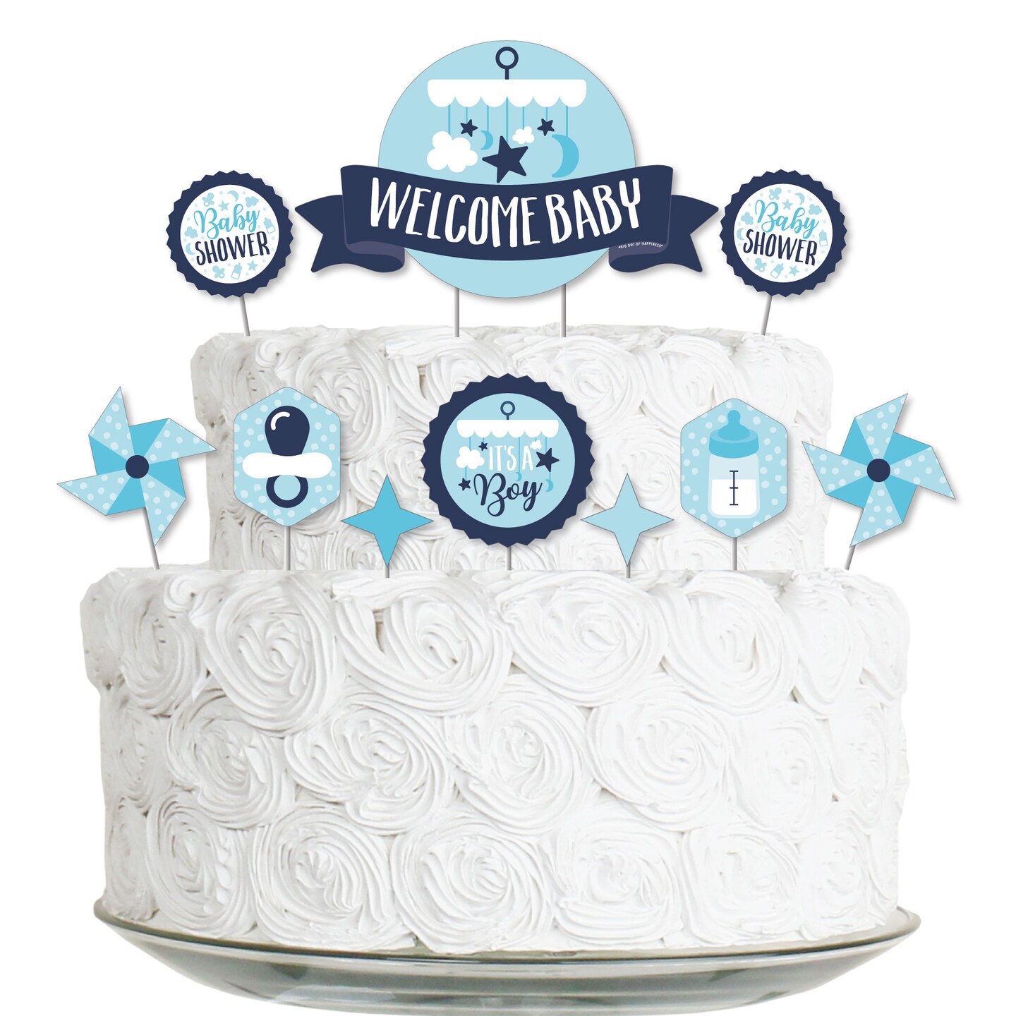 Big Dot of Happiness It's a Boy - Blue Baby Shower Cake Decorating Kit ...