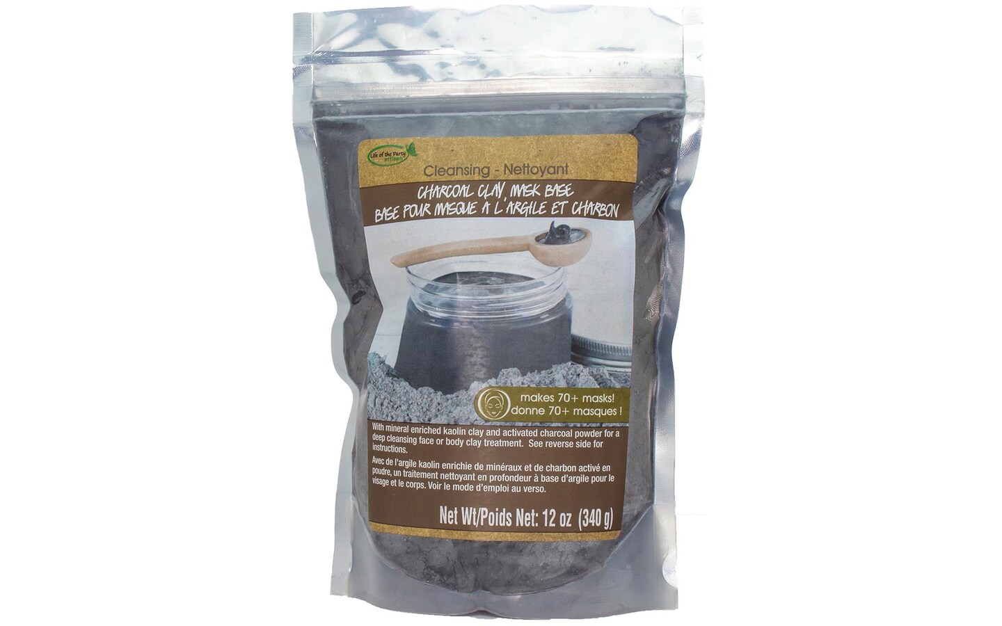 Life/Party Clay Mask Base 12oz Charcoal Cleaning | Michaels