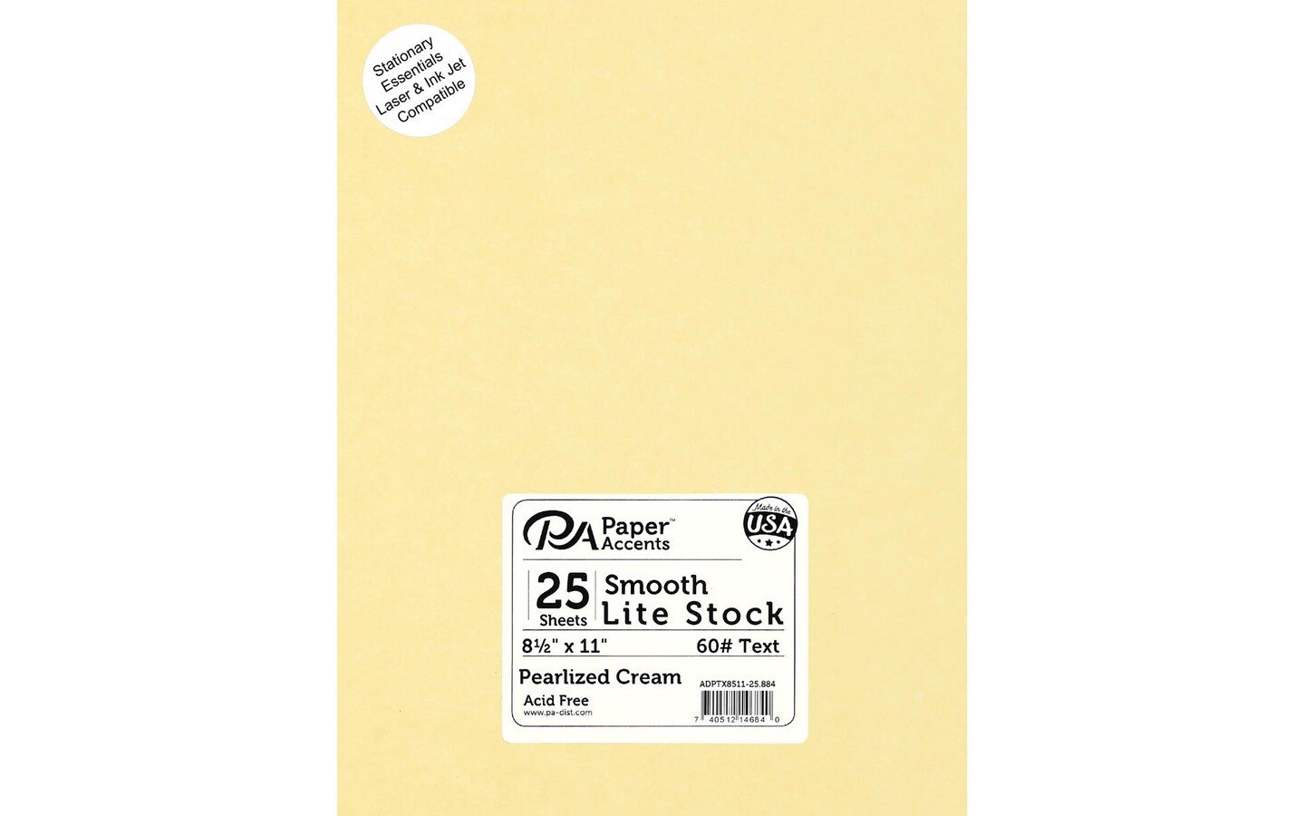 Lite Stock 8.5x11 60lb Text 25pc Pearlized Cream | Michaels