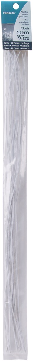 Panacea Cloth Covered Stem Wire 24 Gauge 18" 20/Pkg-White | Michaels