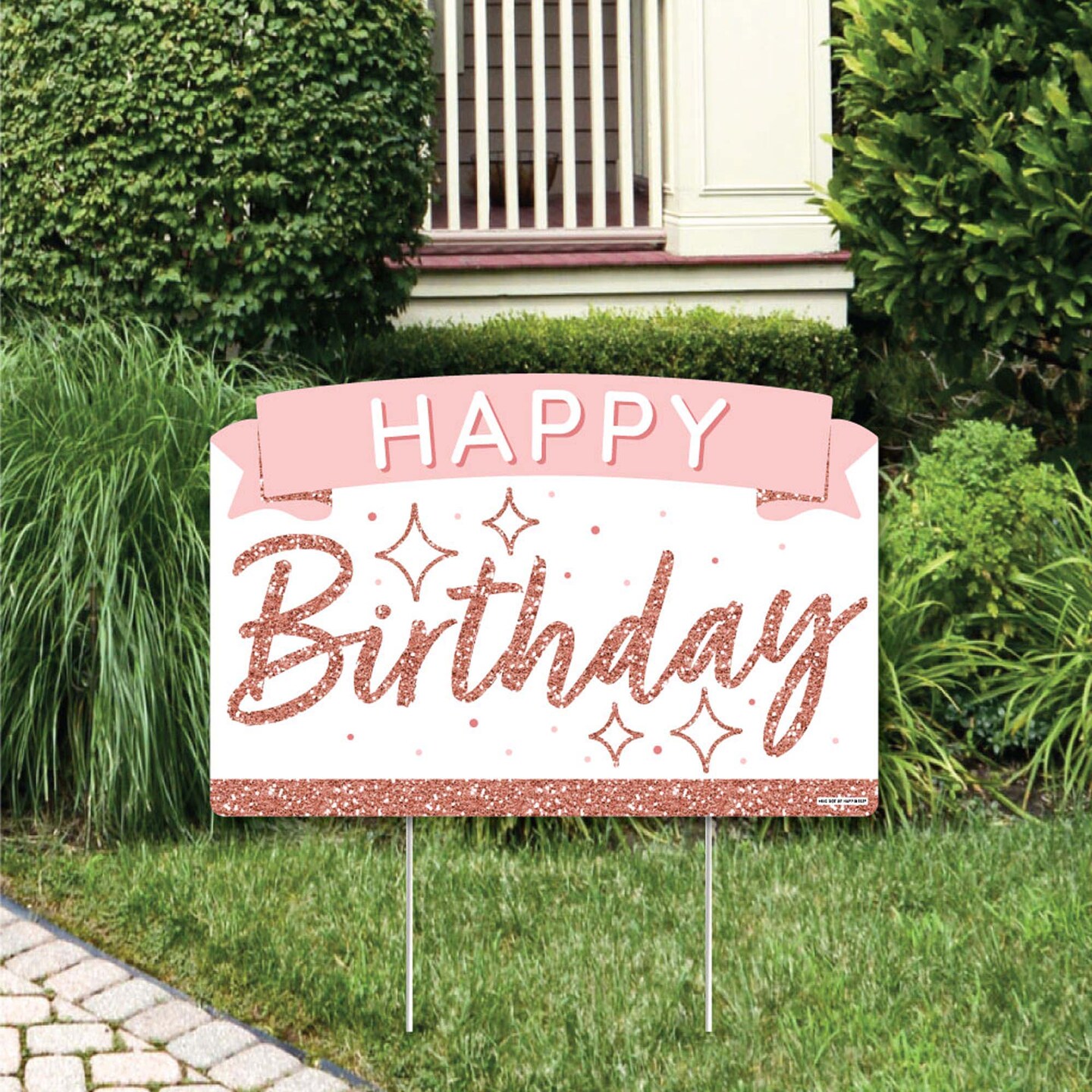 Big Dot of Happiness Pink Rose Gold Birthday - Happy Birthday Party ...