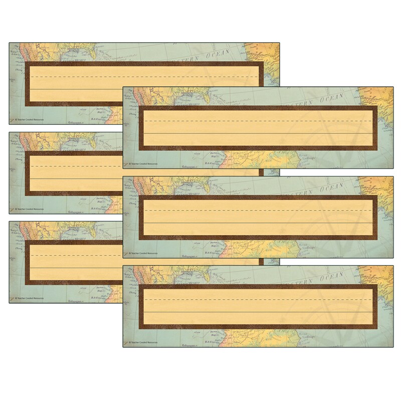 Travel The Map Flat Name Plates, 11.5" X 3.5", 36 Per Pack 6 Packs ...