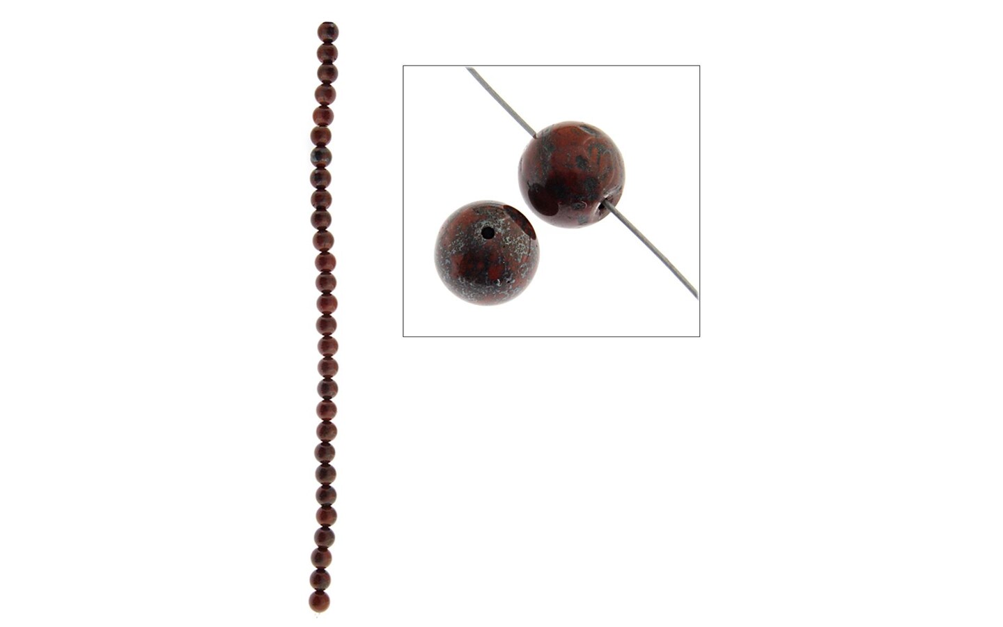 John Bead SP 8" Jasper 6mm Round Brecciated | Michaels