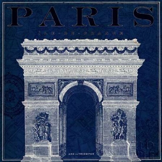 Blueprint Arc de Triomphe Poster Print by Sue Schlabach - Item ...