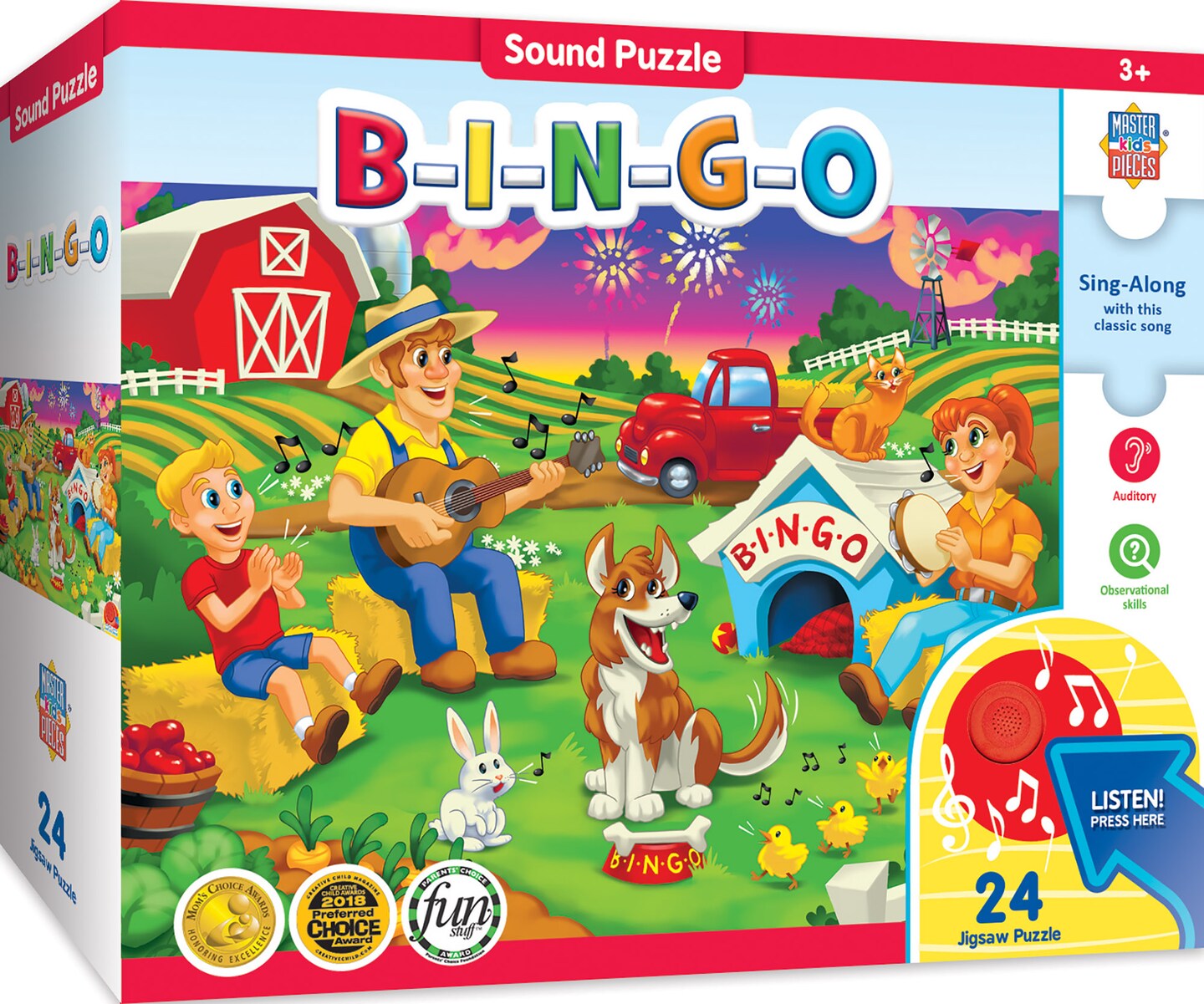 MasterPieces 24 Piece BINGO Sing-A-Long Sound Floor Puzzle For Kids ...