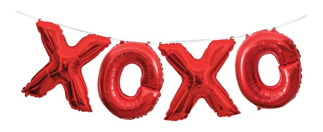 14-Inch Red "XOXO" Letter Balloon Banner Kit | Michaels
