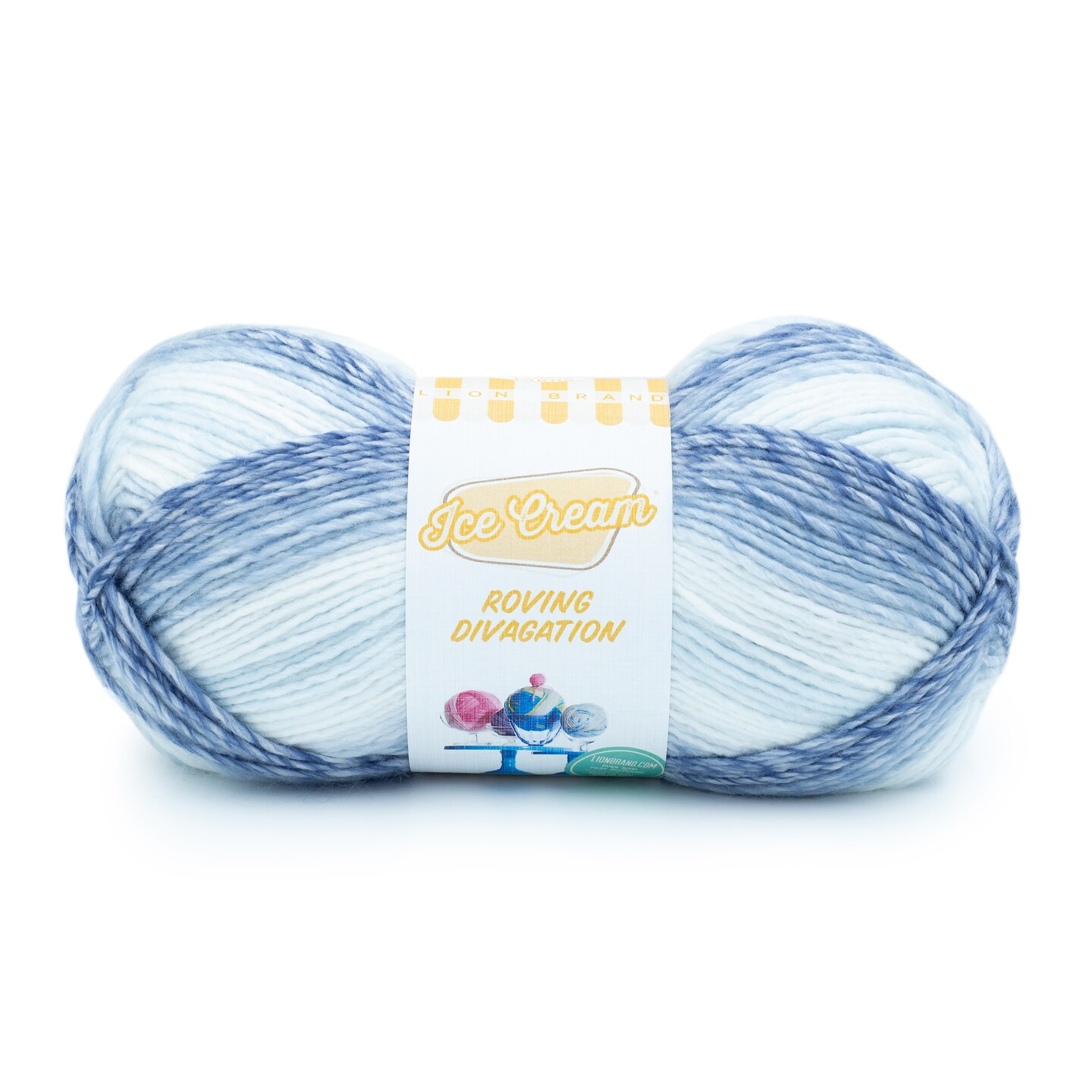Lion Brand Ice Cream Roving Stripes Yarn-Blueberry Pie | Michaels