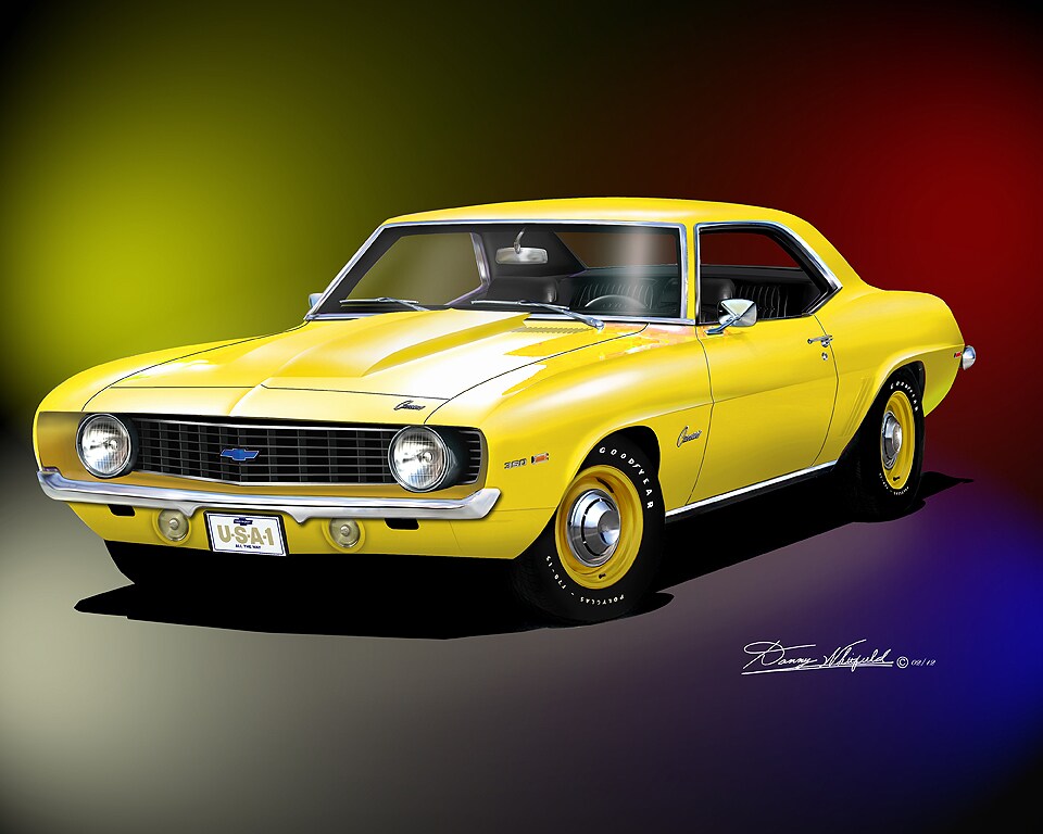 1969 Chevrolet Camaro COPO Daytona Yellow - Art Prints by Danny ...