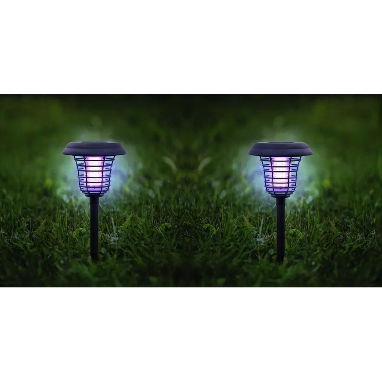 Solar LED Garden Pathway Light with Built-in Bug Zapper Decorative Lawn ...