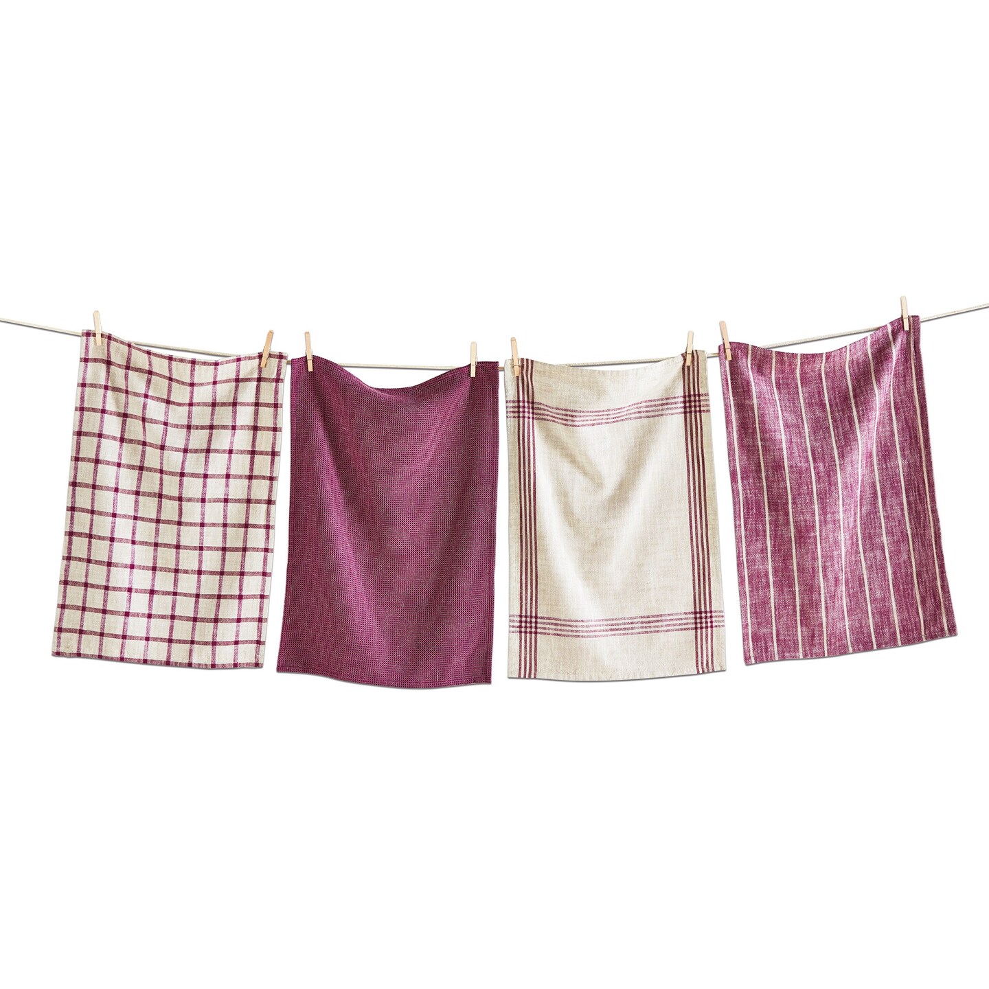 Canyon Woven Dishtowel Set Of 4 Plum Dish Cloth For Drying Dishes And ...