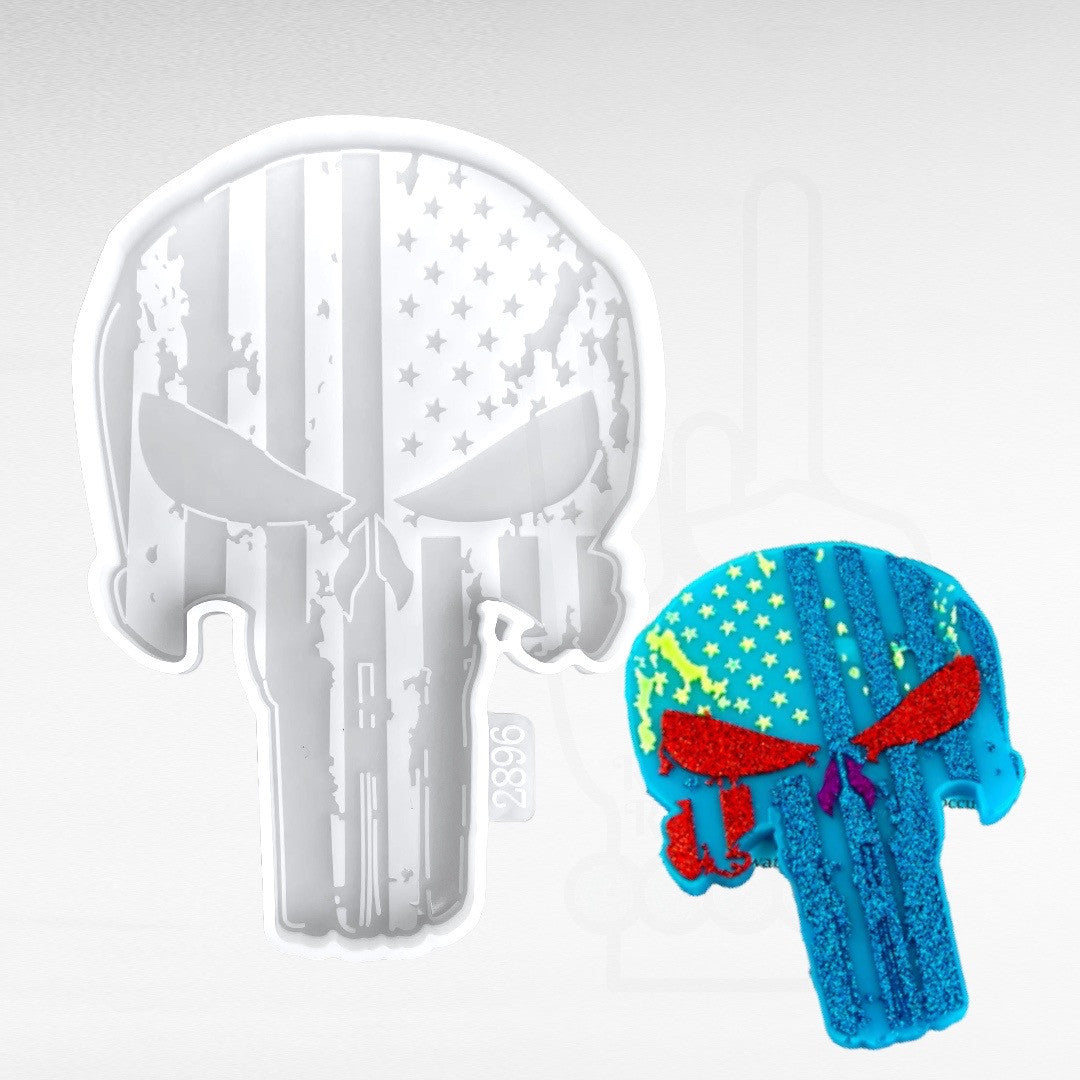 Skull Super Hero Punisher Inspired Coaster Silicone Mold for Epoxy ...