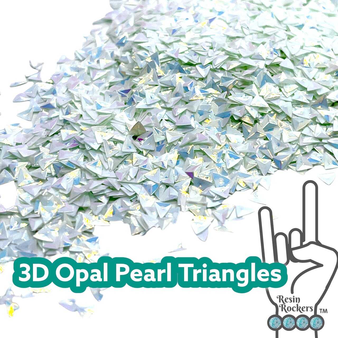 Mama's Pearl 3D Chunky Holographic Opal Triangle Glitter Shapes for UV ...