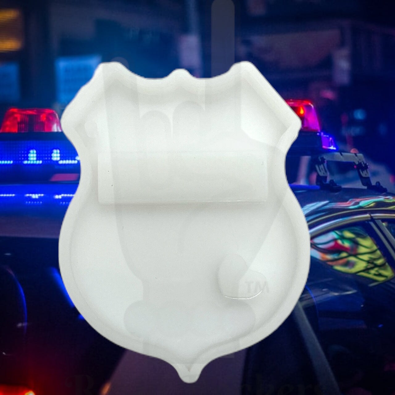 Police Back the Blue Badge Keychain Mold for Epoxy Resin Art | Michaels