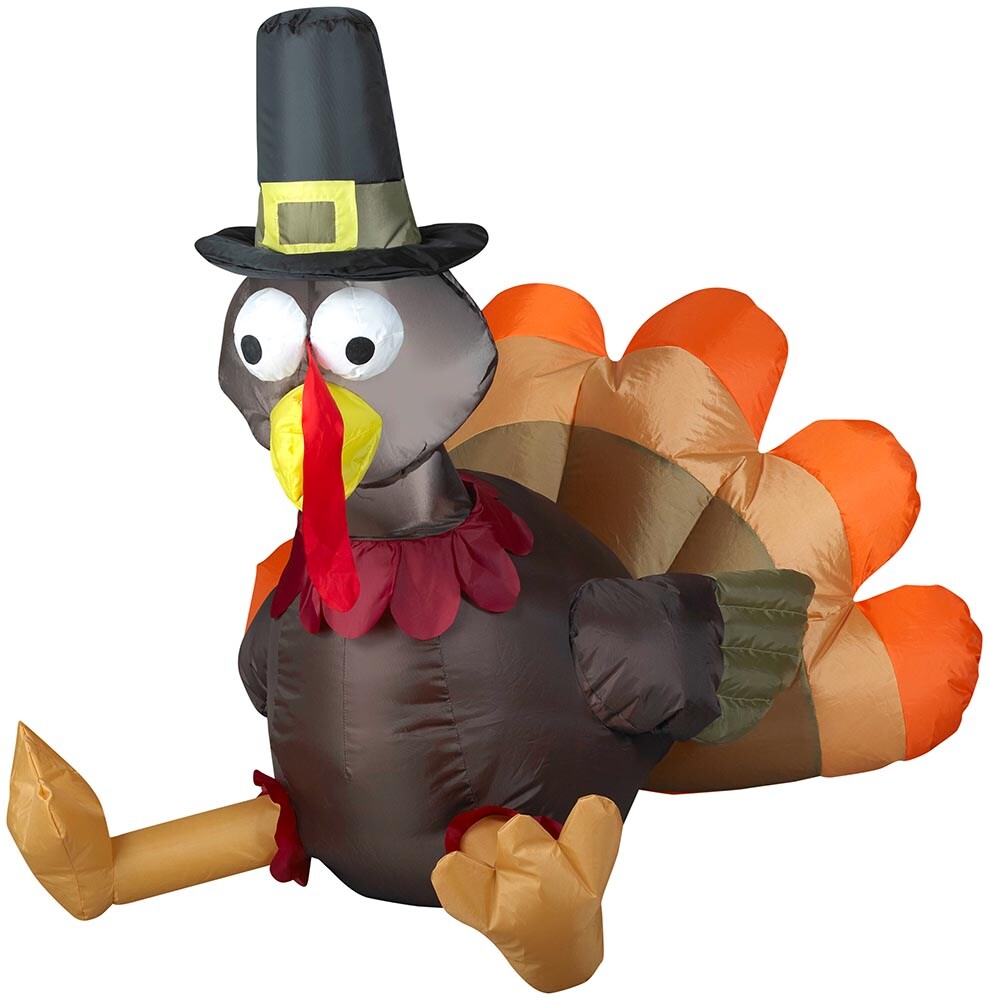 3' Gemmy Airblown Inflatable Thanksgiving Pilgrim Turkey 64135 | Michaels