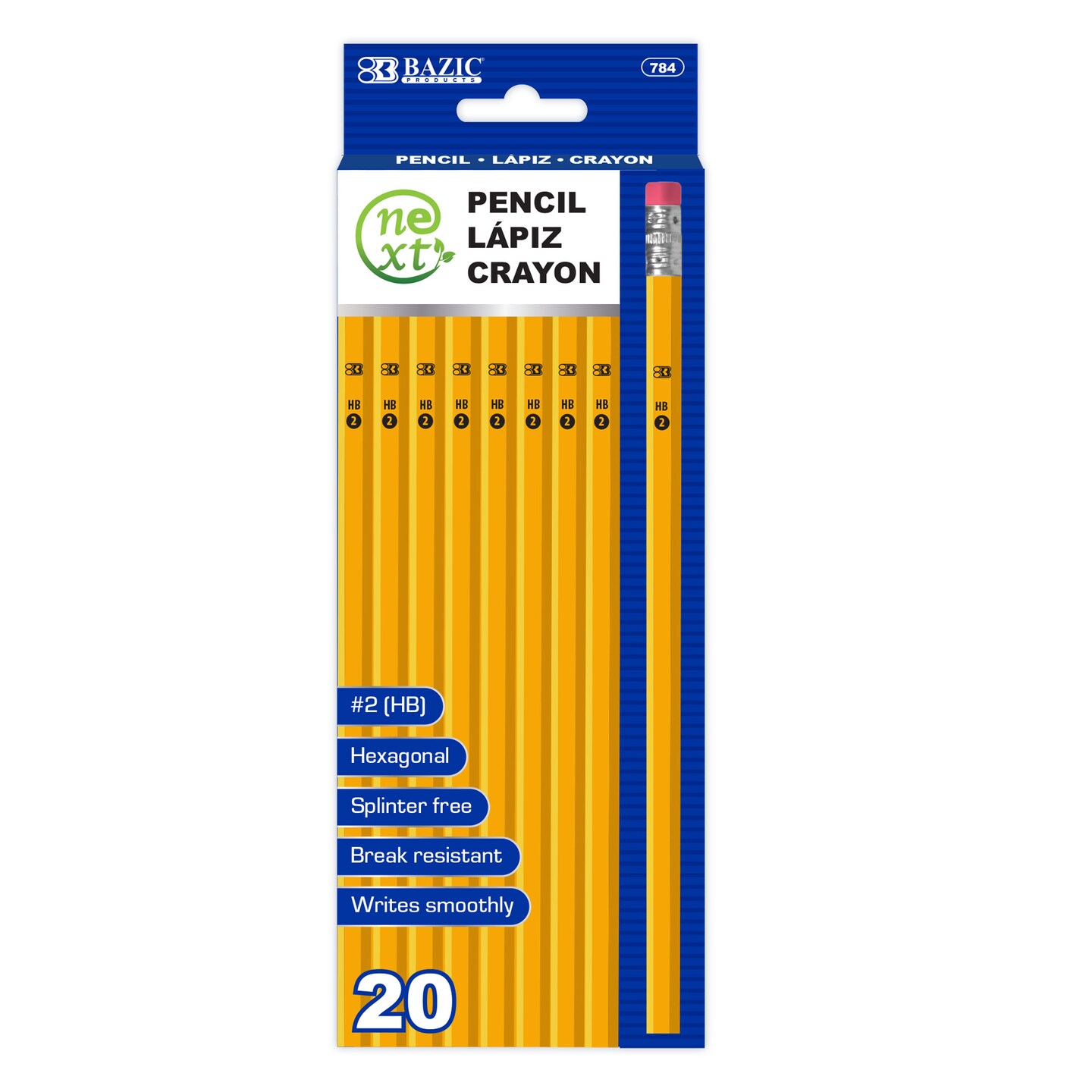 BAZIC Yellow Pencil #2 (20/Pack) | Michaels