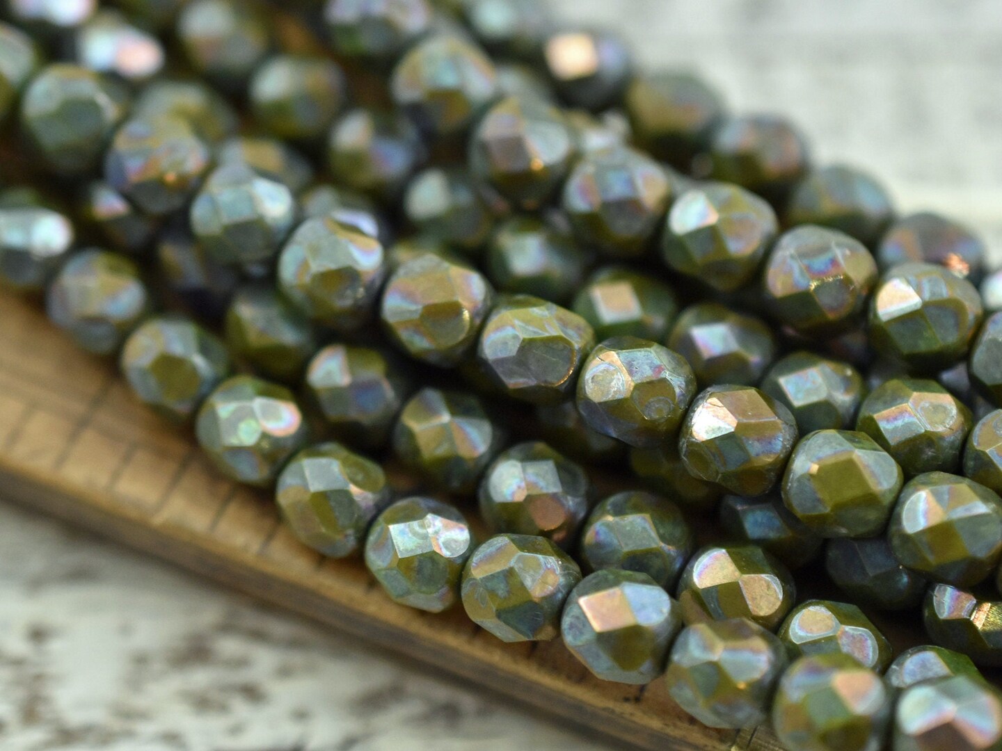 *25* 6mm Olive Green Nebula Fire Polished Round Beads | Michaels
