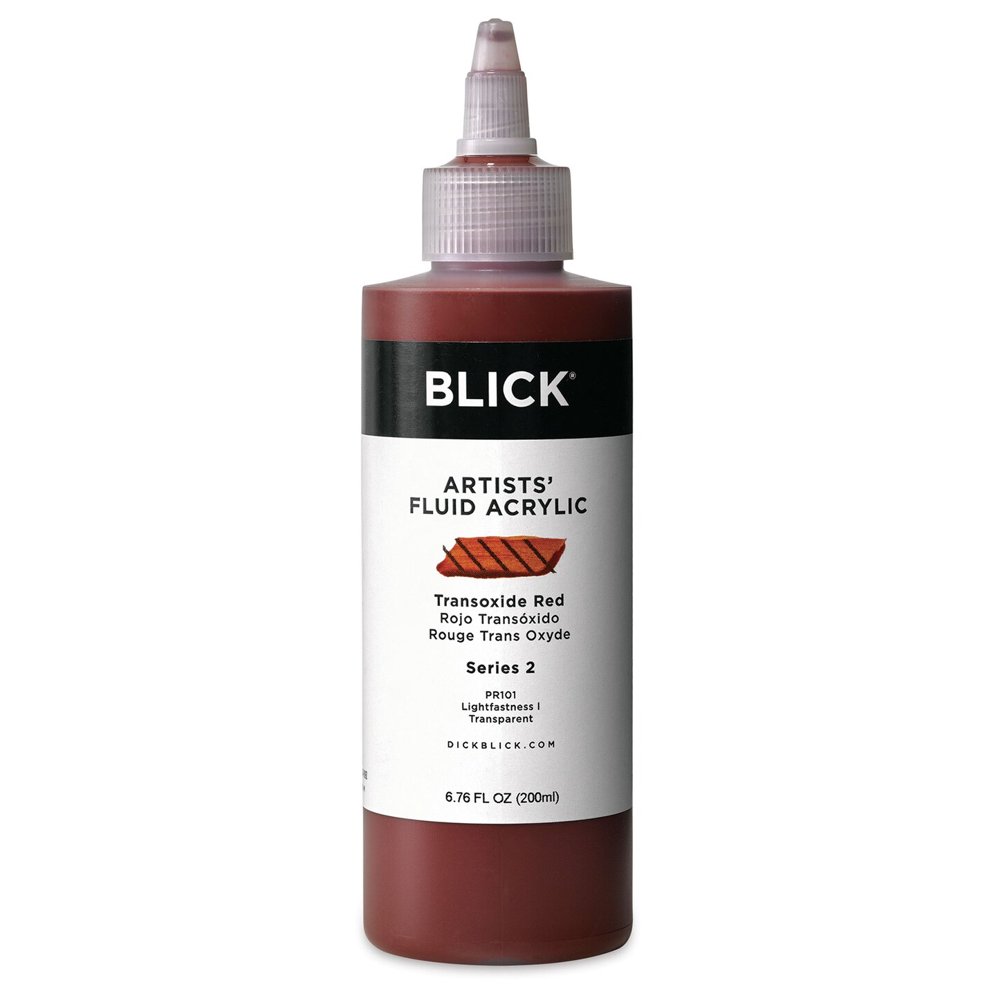 Blick Artists’ Fluid Acrylic - Transoxide Red, 200 ml | Michaels