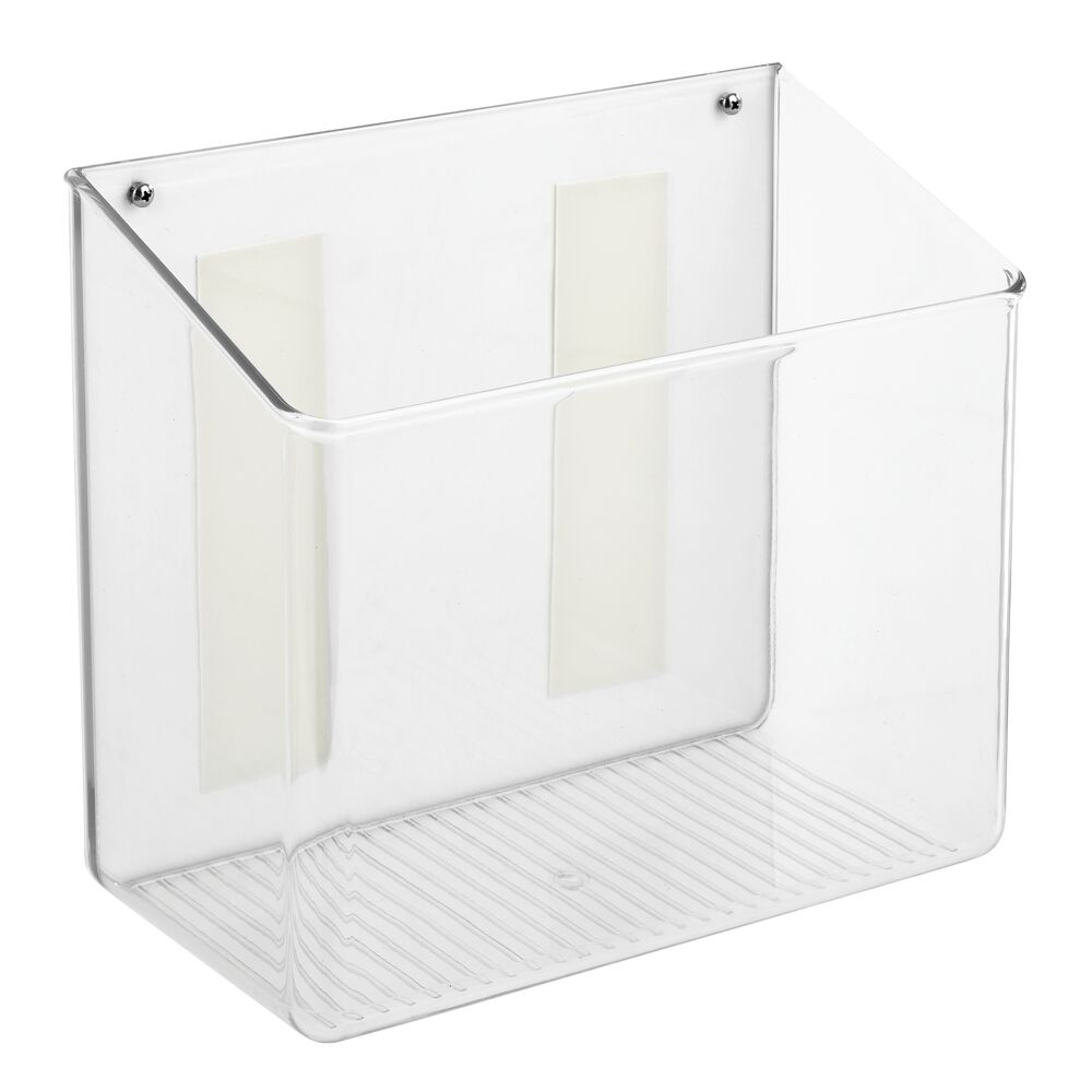 mDesign Wall Mount Plastic Home Storage Organizer Tray Basket Bin ...