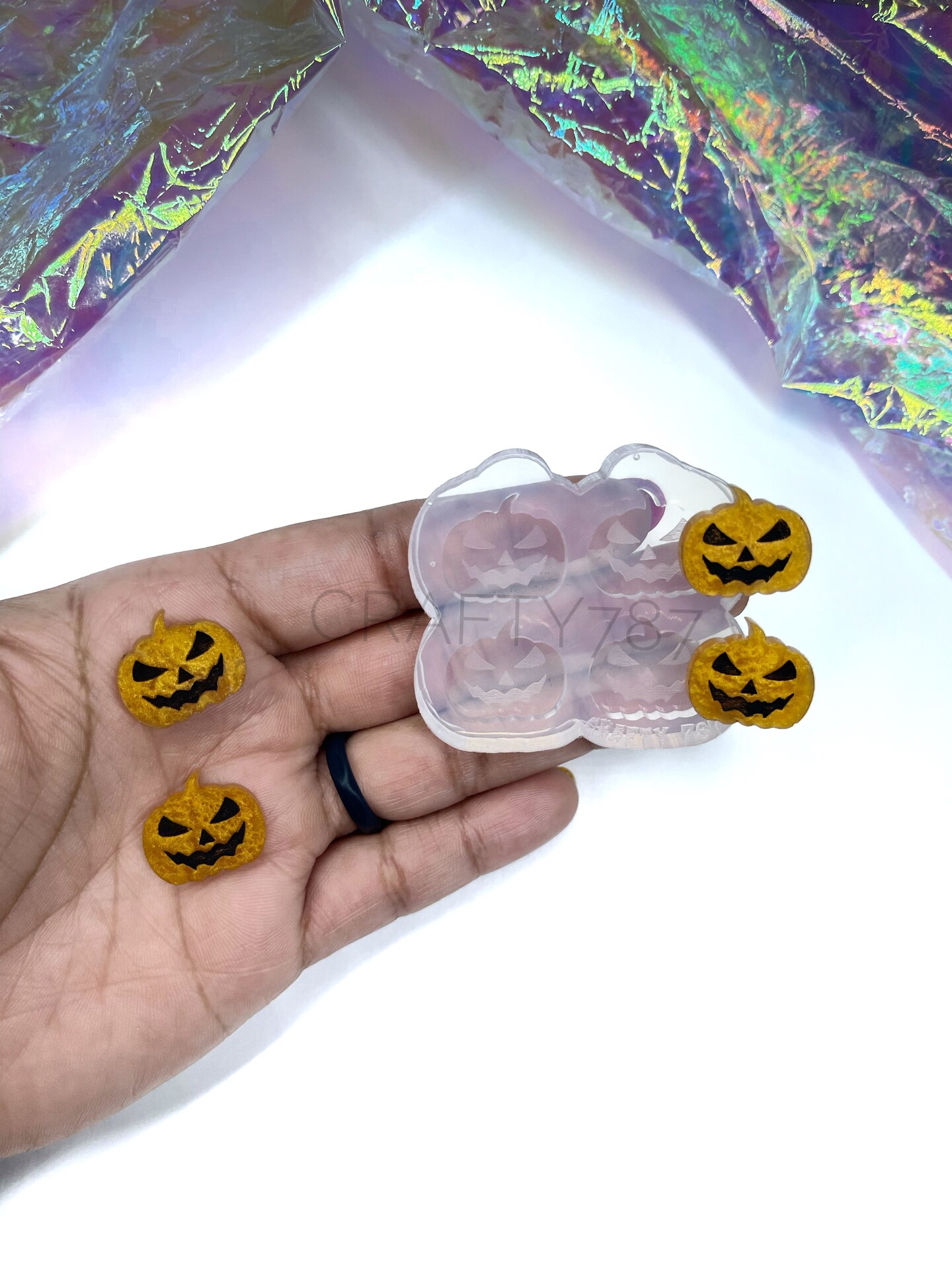 Scary Pumpkin Stud Silicone Mold(A6) | Michaels
